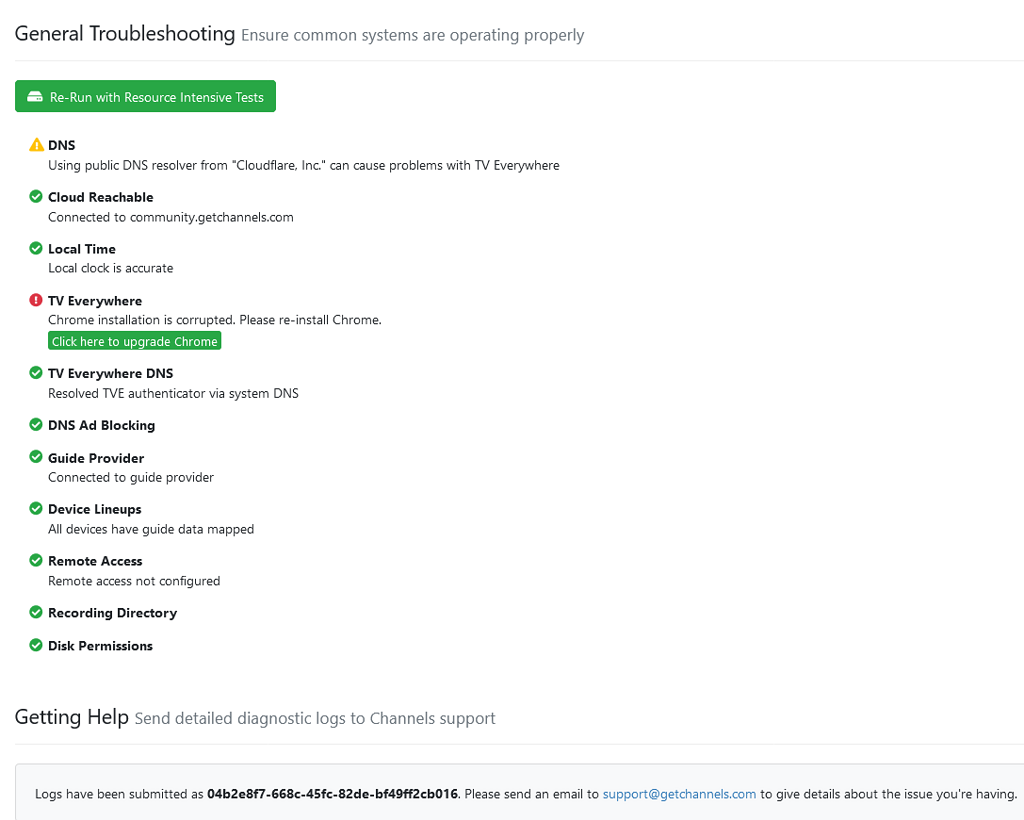 Chrome failed to start Channels DVR v2023.11.18.2352 - Troubleshooting - Channels Community