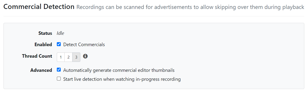 Live Commercial Detection Ran while Disabled on Cancelled Recording - Troubleshooting - Channels ...
