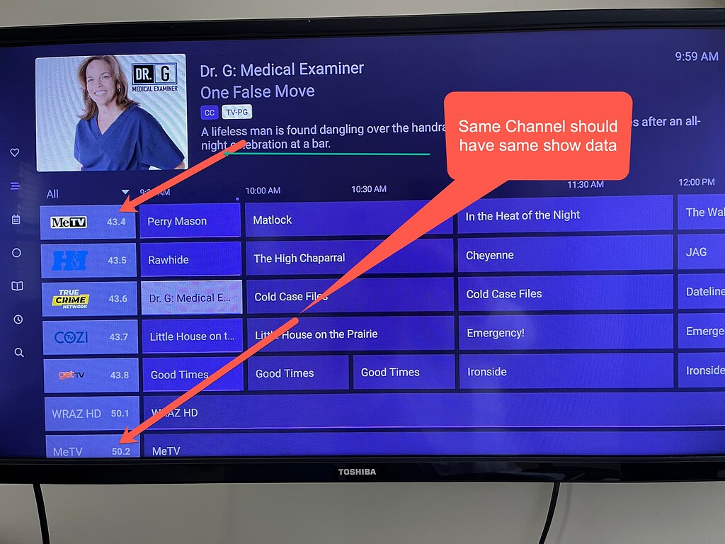 Guide Data missing (but.....) - Channels Fire TV - Channels Community