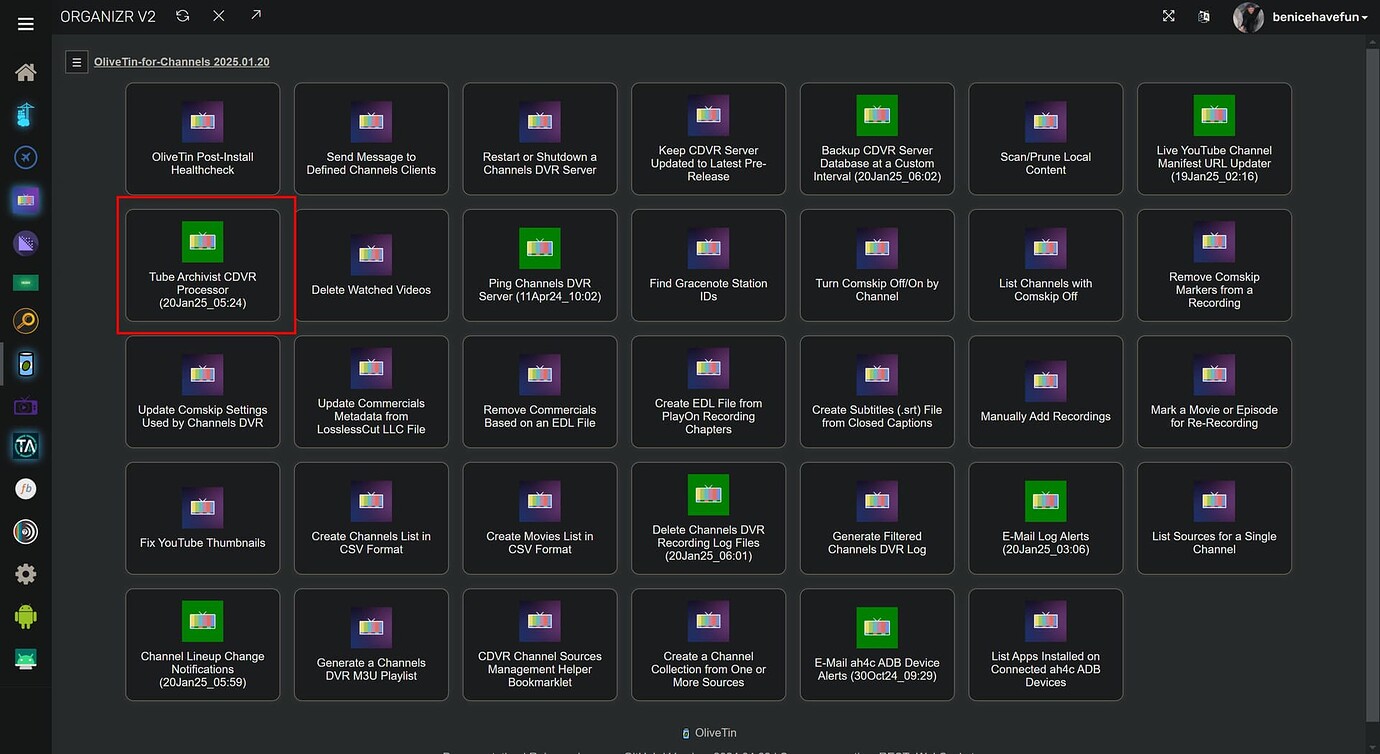Using OliveTin with TubeArchivist plus CDVR/TA Processing Script ...