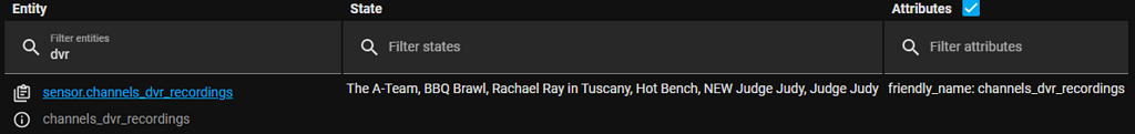 Monitor your DVR activity with Home Assistant - Playground - Channels ...