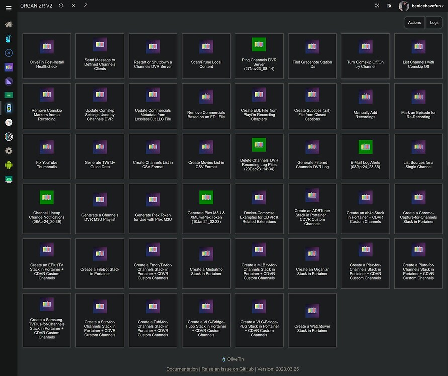 OliveTin for Channels: An Interface for Misc Channels DVR Scripts & Tricks - Playground ...
