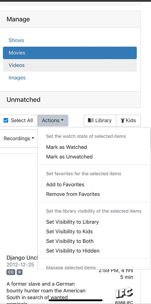 Hide multiple Shows in DVR\Manage - Feature Requests - Channels Community