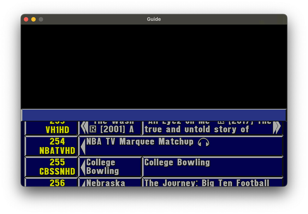 Retro-style scrolling channel guide - Playground - Channels Community