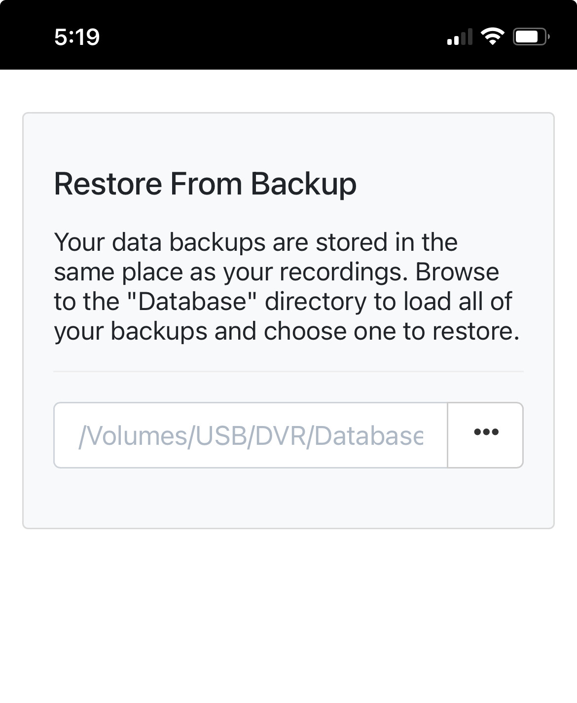 Copy or restore a backup from the database folder - Channels DVR Server - Channels Community