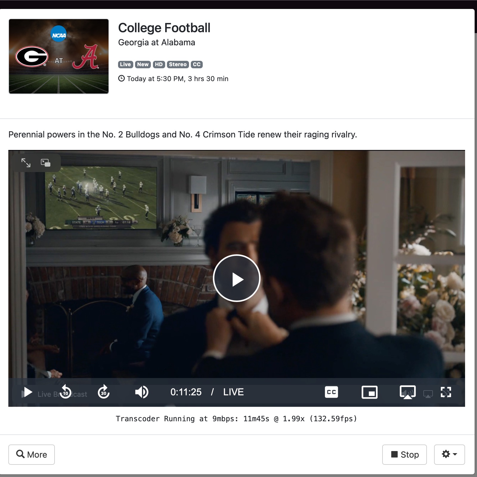 Timeline/scrub bar missing in web UI - Channels DVR Server - Channels ...
