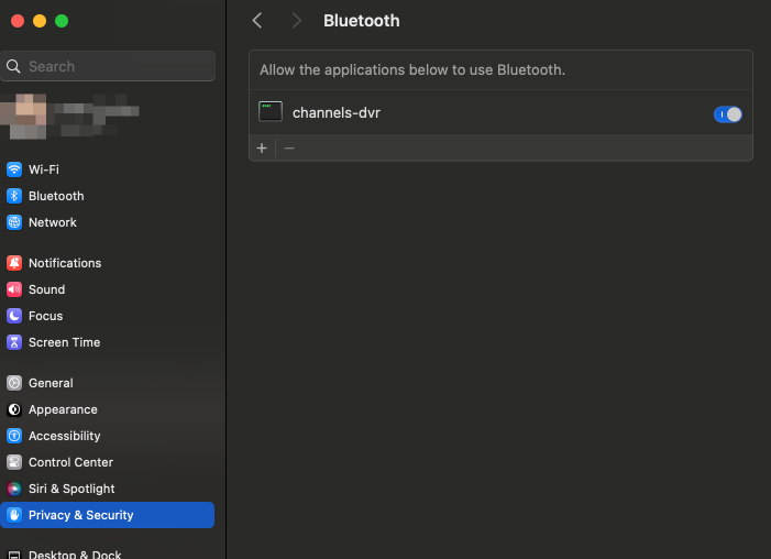 macOS Bluetooth request? - Channels DVR Server - Channels Community