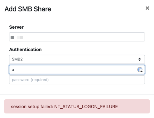 Can't Add SMB Share - Troubleshooting - Channels Community