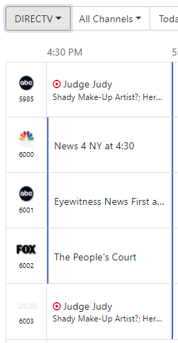 Two channels in the same source airing the same show at the same time ...